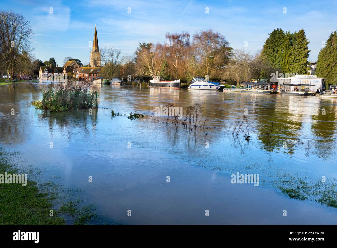 A fine view of the Thames at Abingdon on a glowing winter sunrise. We ...