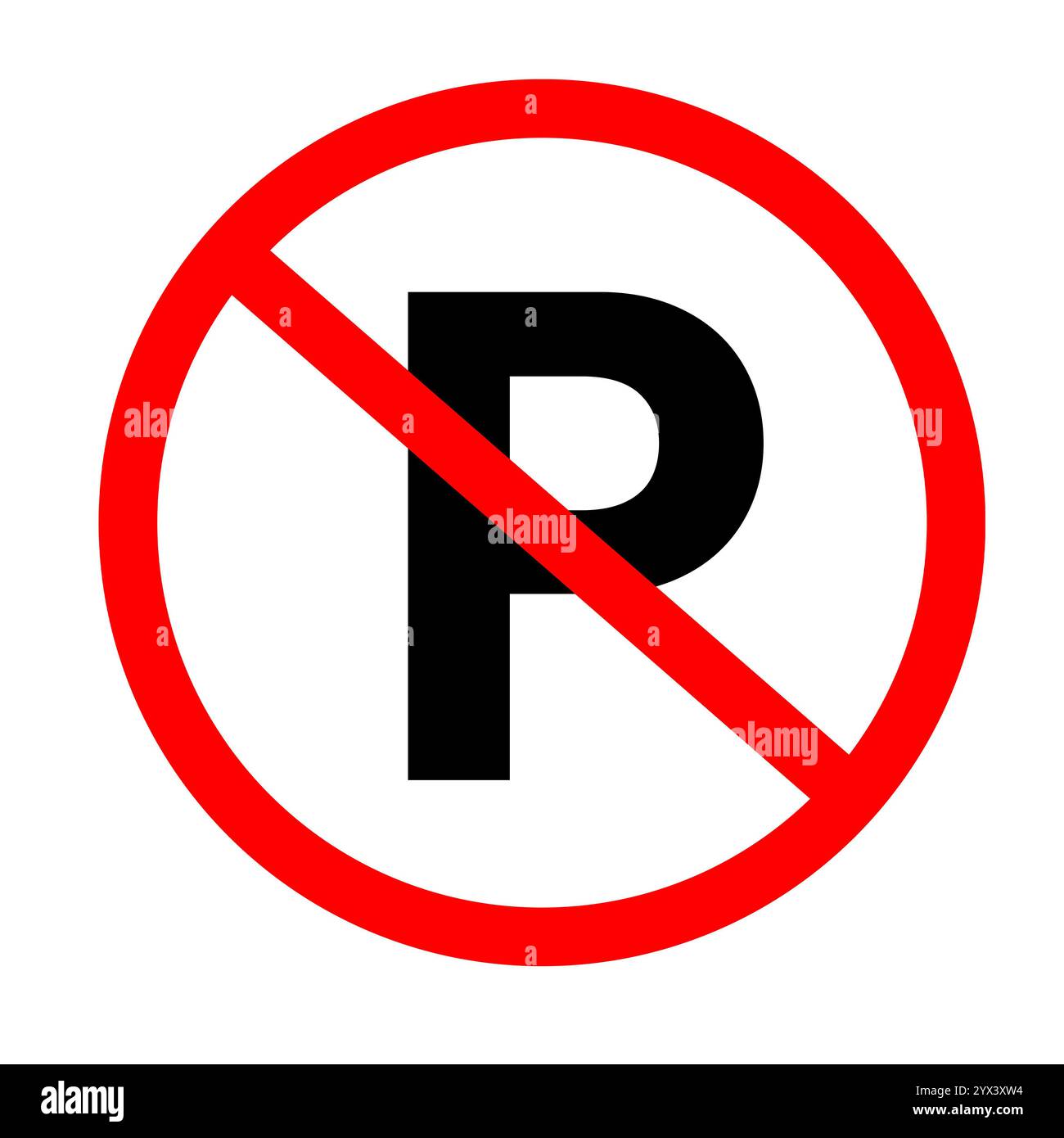 No parking sign on a blank background. Ideal for traffic regulation ...