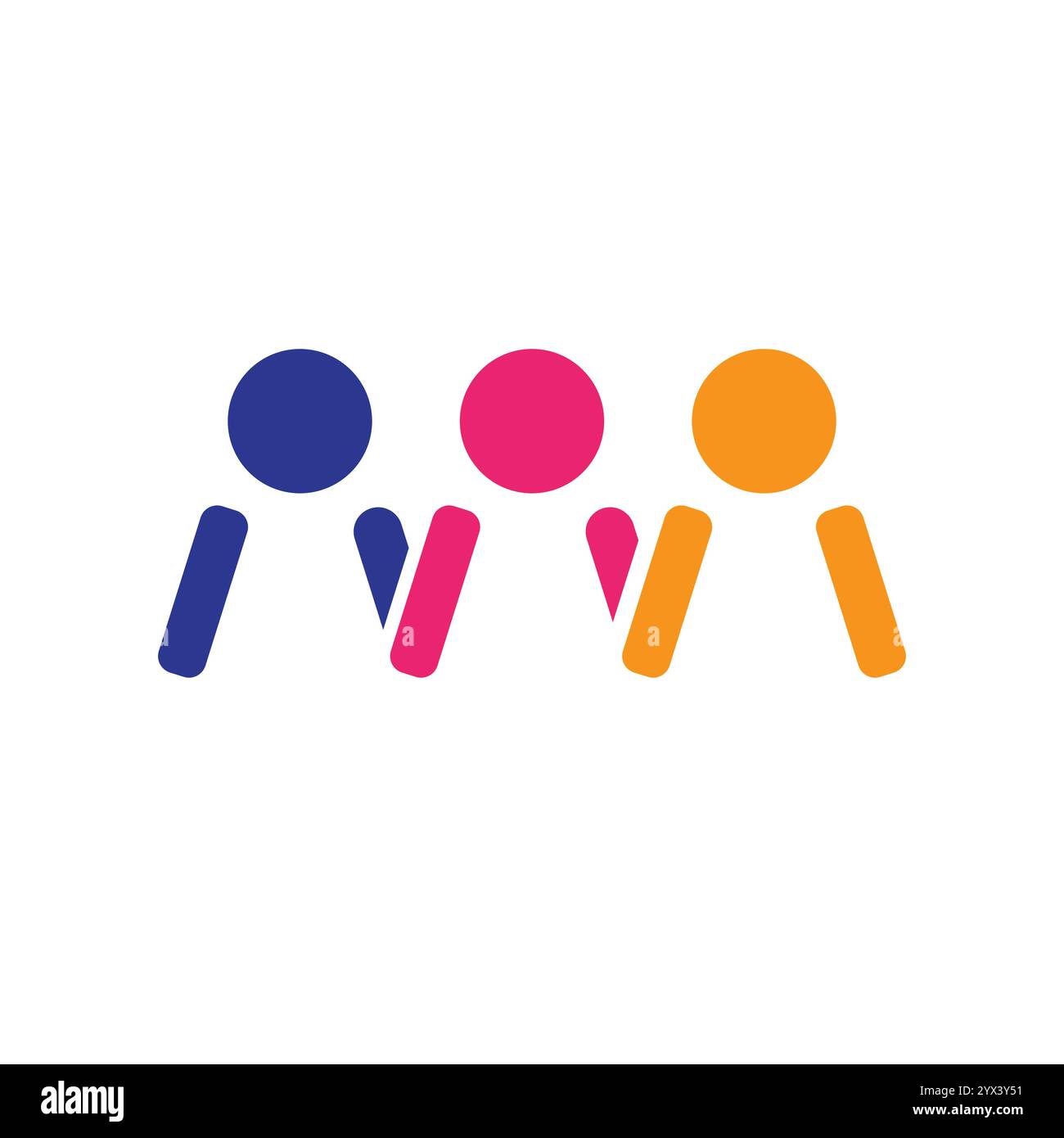Colorful figures form circle celebrating unity and togetherness Stock ...