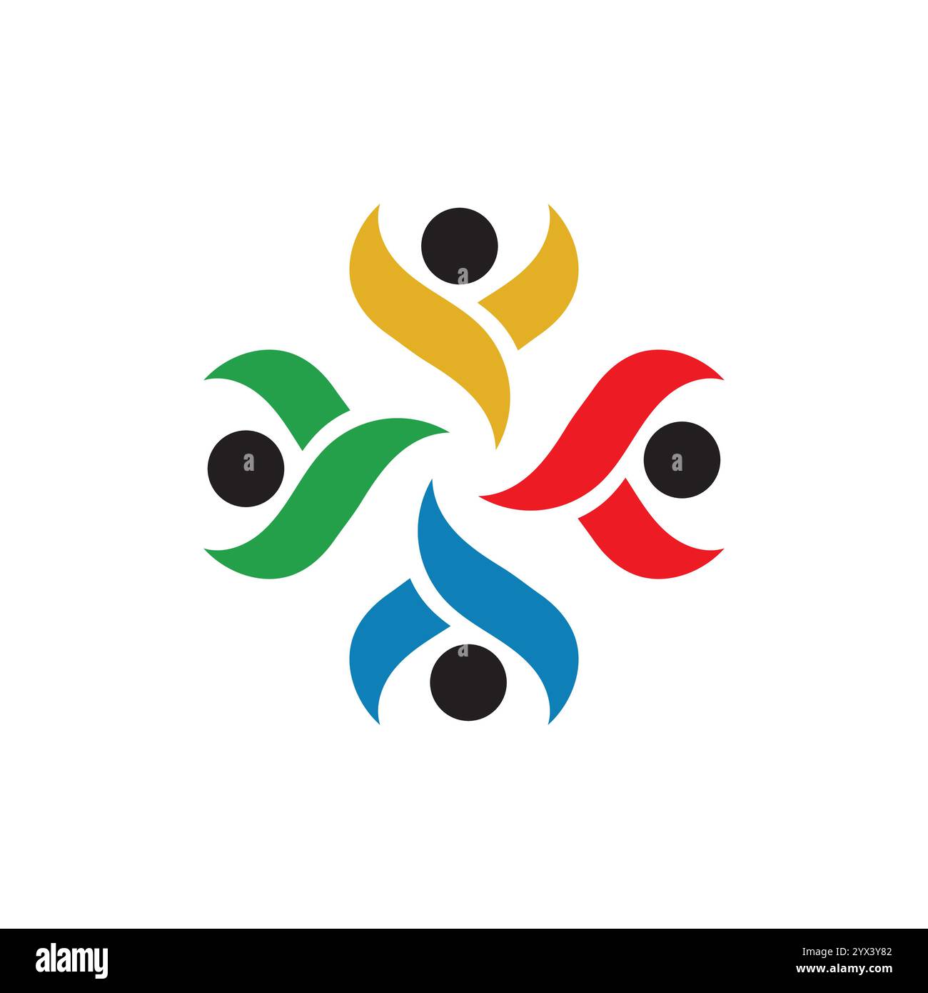 Colorful community group team People Logo Design Stock Vector Image ...