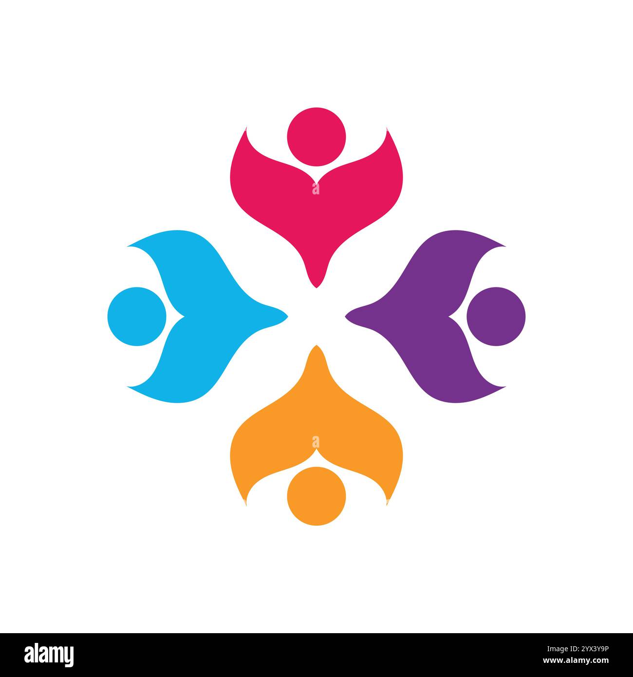 Colorful community group team People Logo Design Stock Vector Image ...