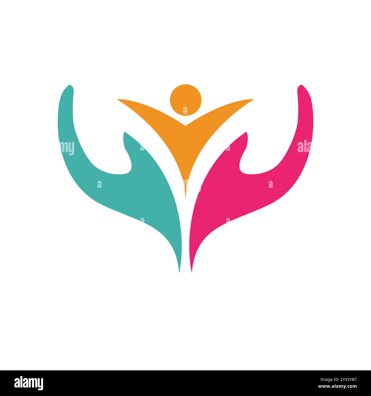 Colorful figures form circle celebrating unity and togetherness Stock ...