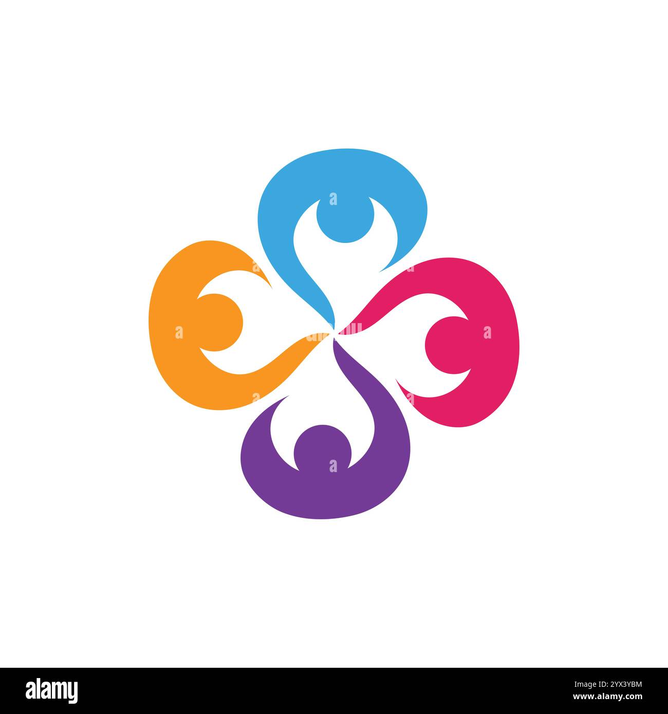 Colorful community group team People Logo Design Stock Vector Image ...