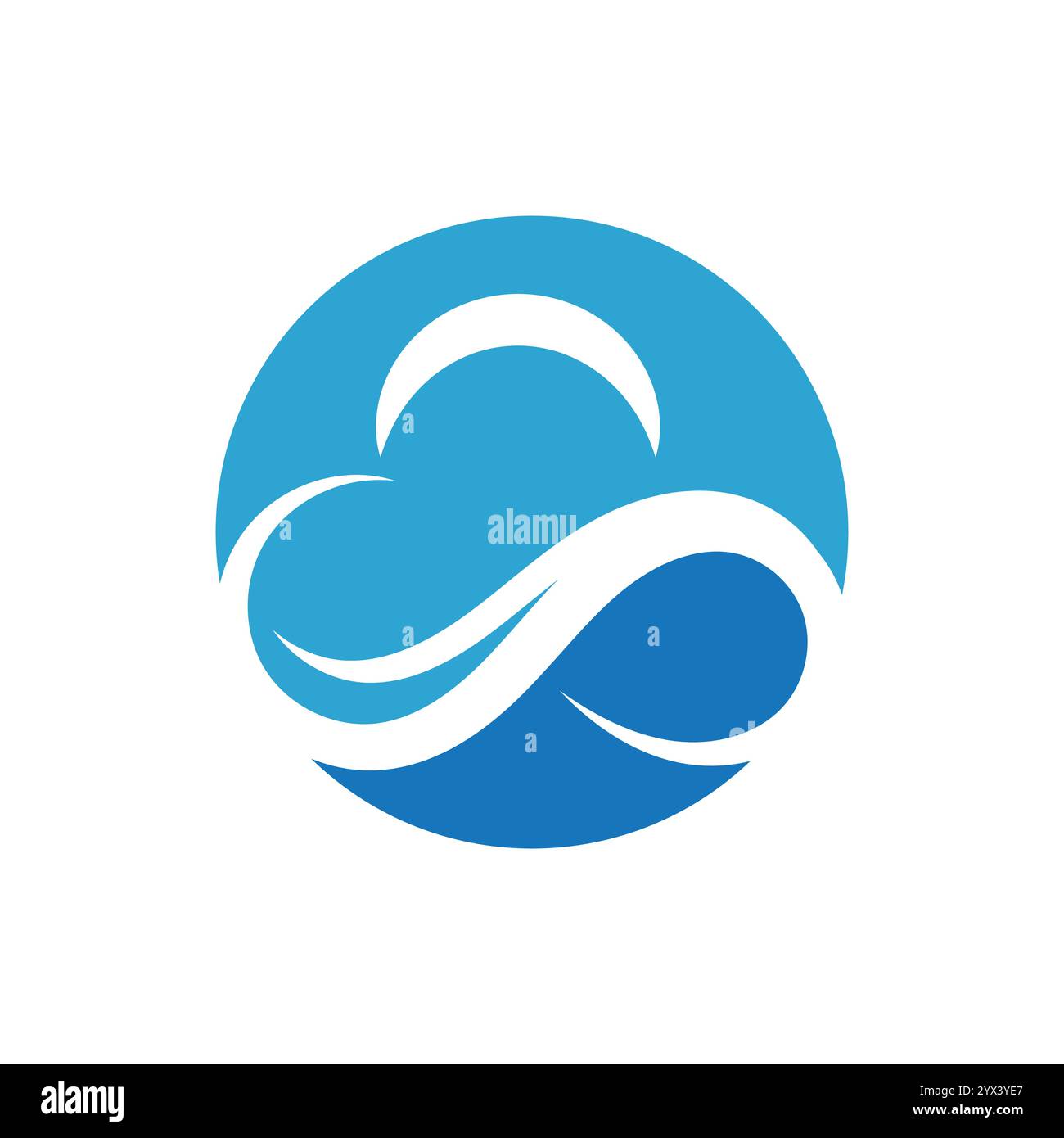 Blue cloud icon logo vector Stock Vector Image & Art - Alamy