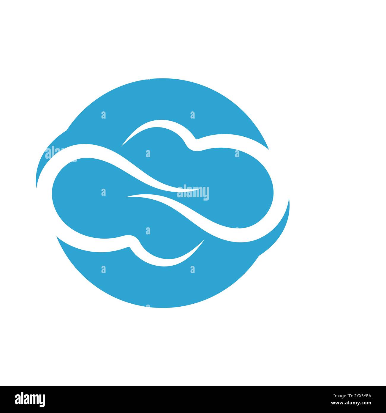 Blue cloud icon logo vector Stock Vector Image & Art - Alamy