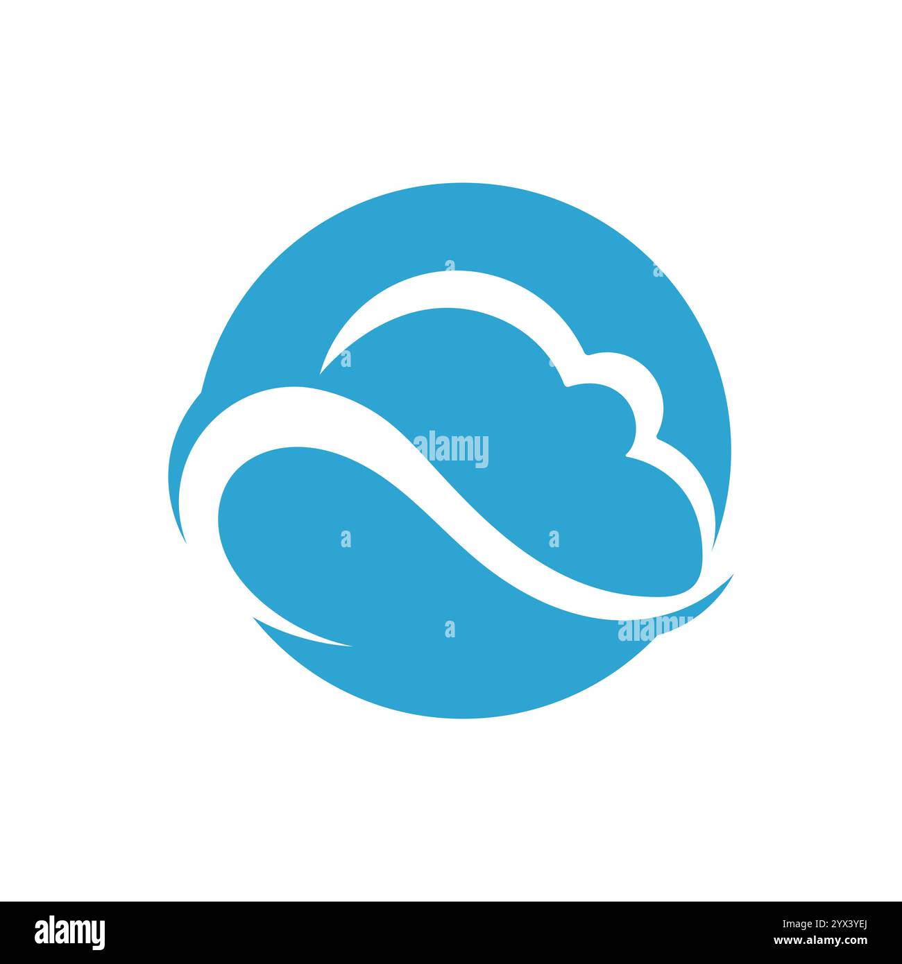 Blue cloud icon logo vector Stock Vector Image & Art - Alamy