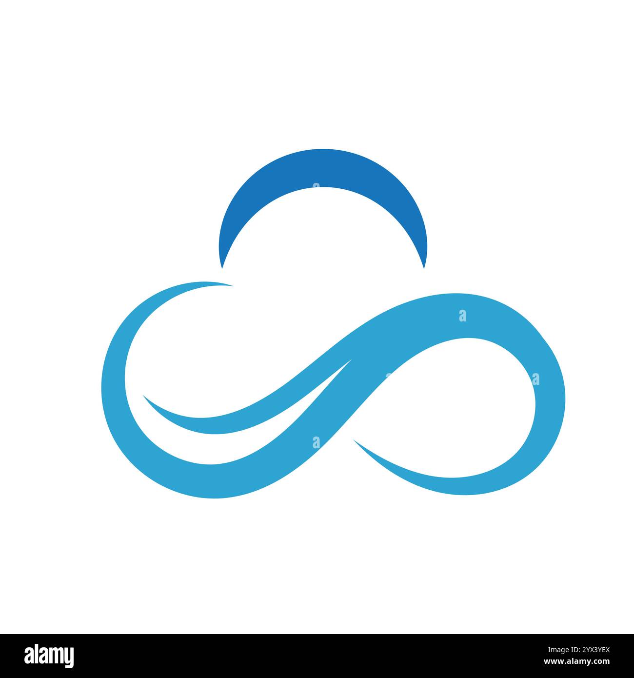 Blue cloud icon logo vector Stock Vector Image & Art - Alamy