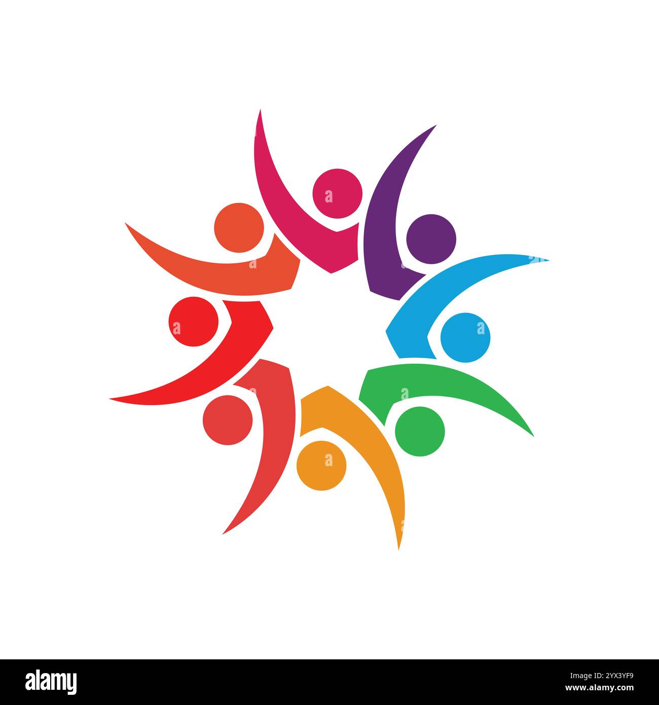 Colorful community group team People Logo Design Stock Vector Image ...