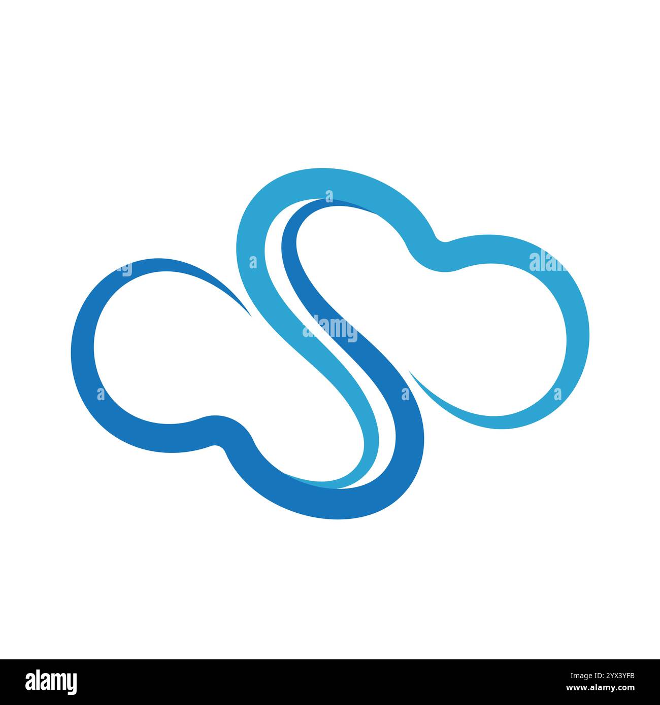 Blue cloud icon logo vector Stock Vector Image & Art - Alamy