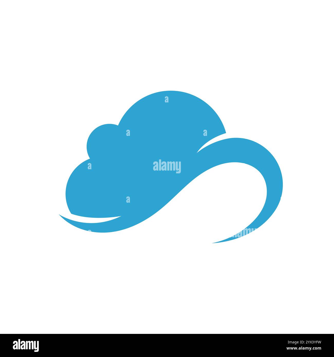 Blue cloud icon logo vector Stock Vector Image & Art - Alamy