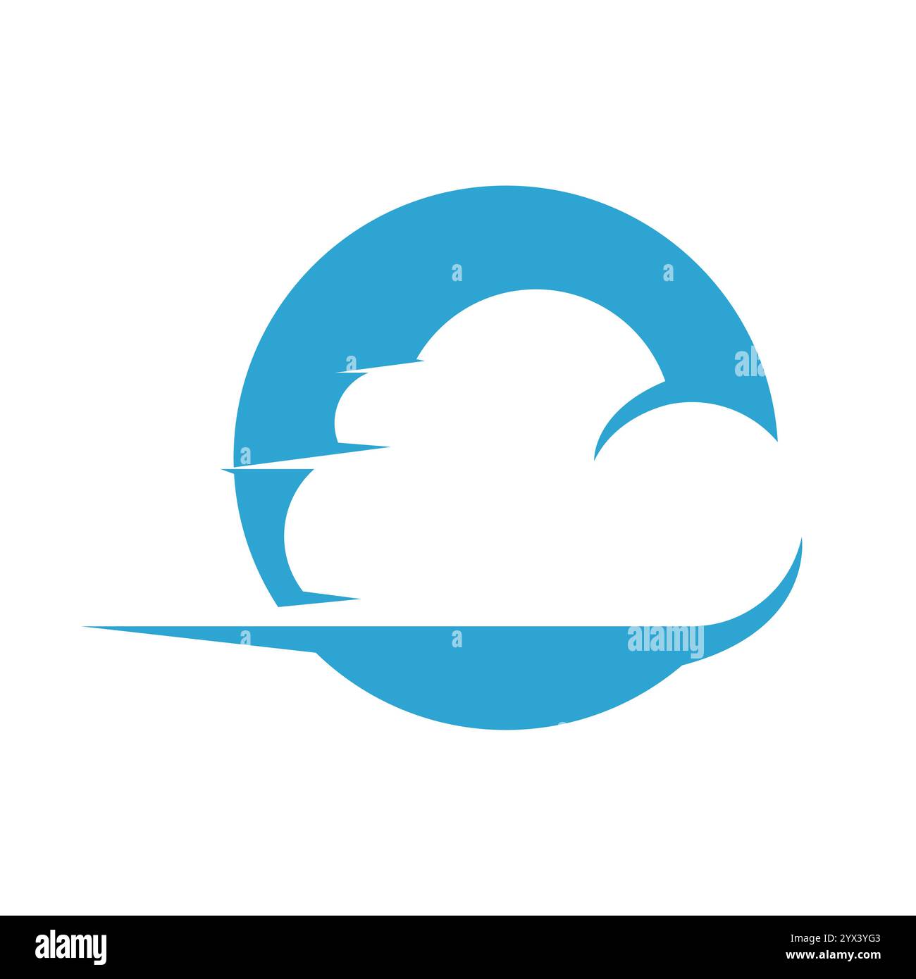 Blue cloud icon logo vector Stock Vector Image & Art - Alamy