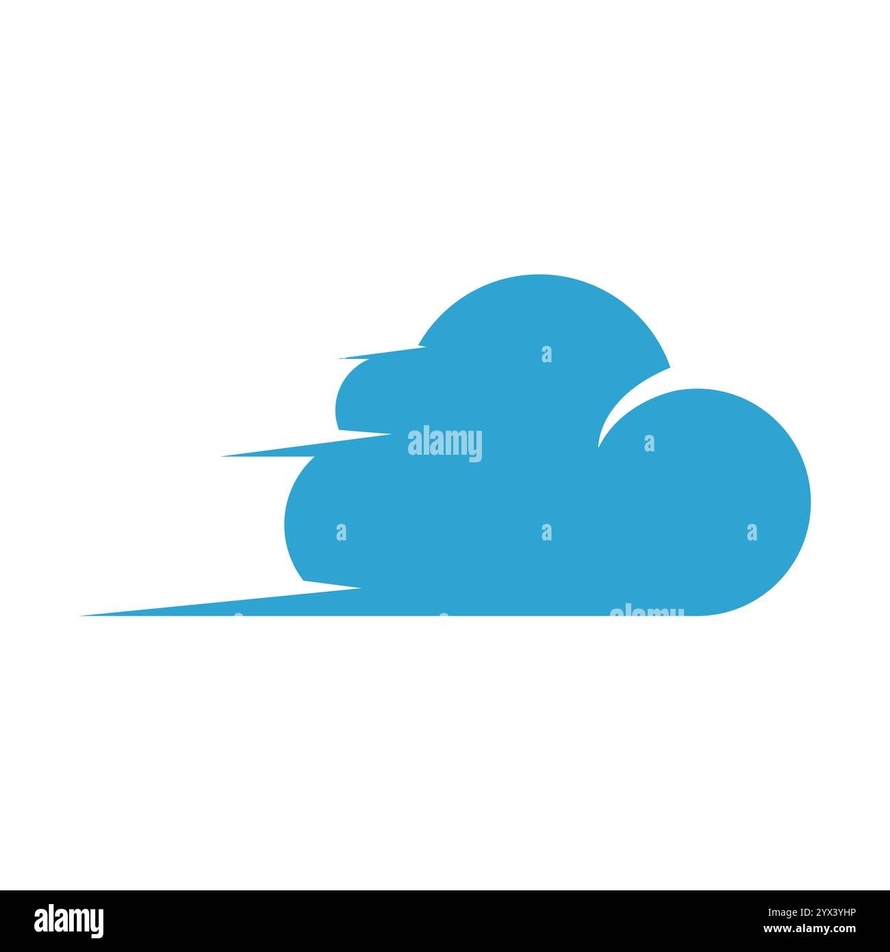 Blue cloud icon logo vector Stock Vector Image & Art - Alamy