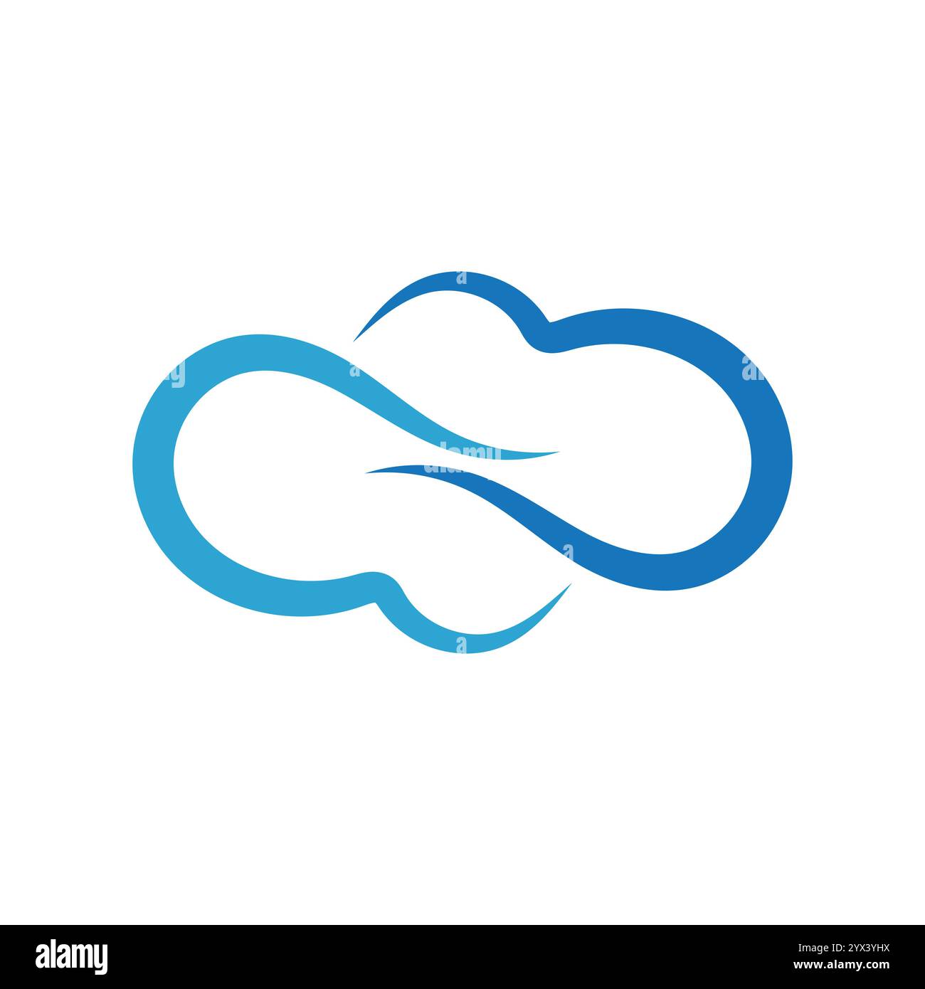 Blue cloud icon logo vector Stock Vector Image & Art - Alamy