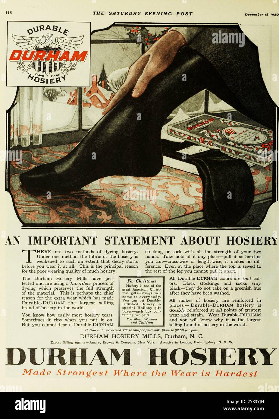 Vintage hosiery ad hi-res stock photography and images - Alamy