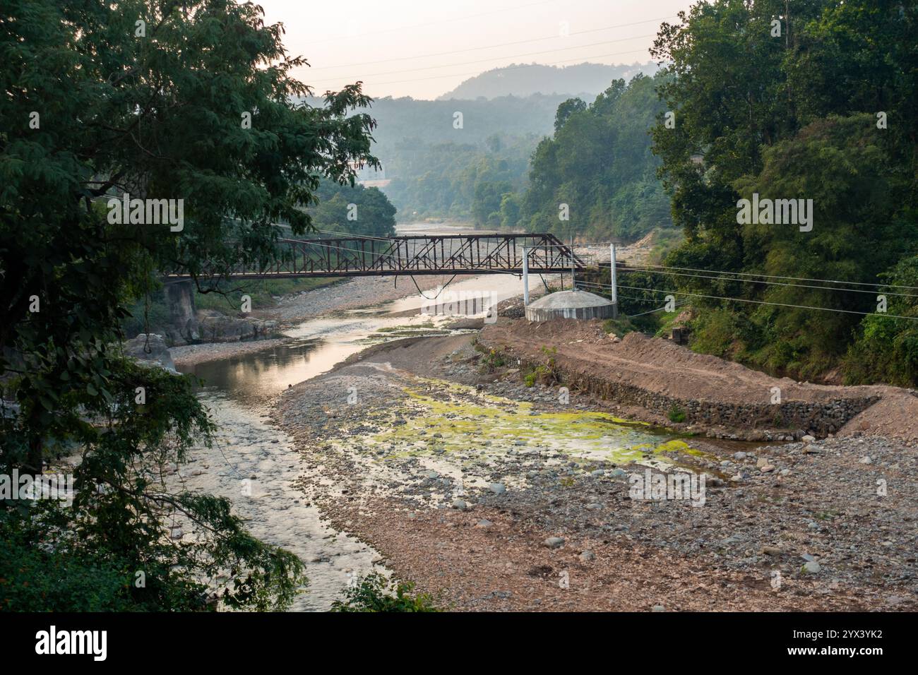 Marvel at the engineering of a metal crossover bridge spanning the Giri ...
