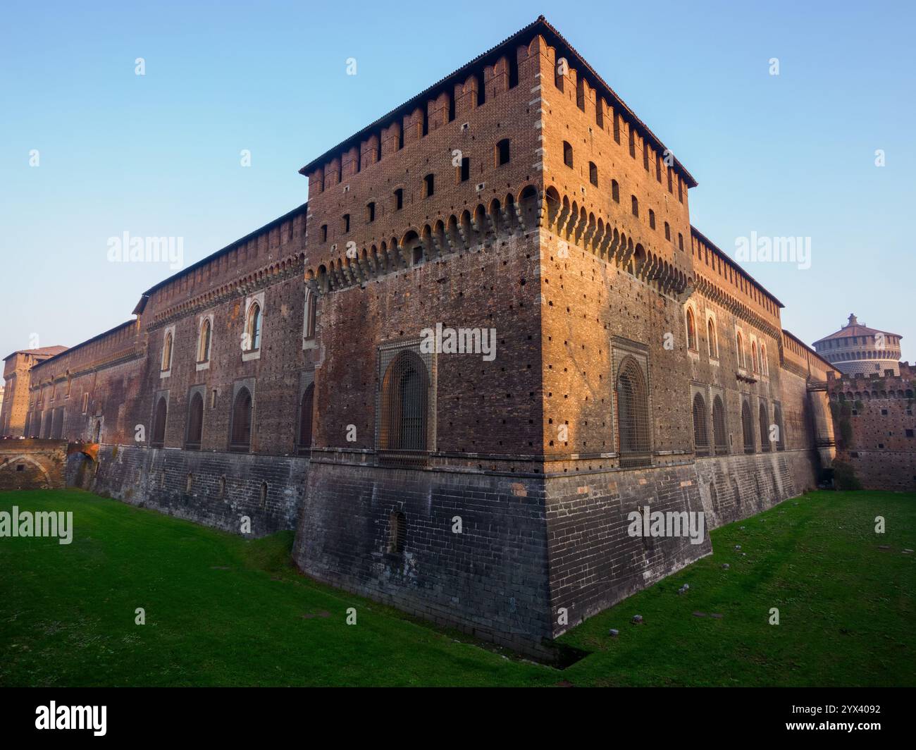 Castello Sforzesco, medieval castle in Milan, Lombardy, Italy Stock ...