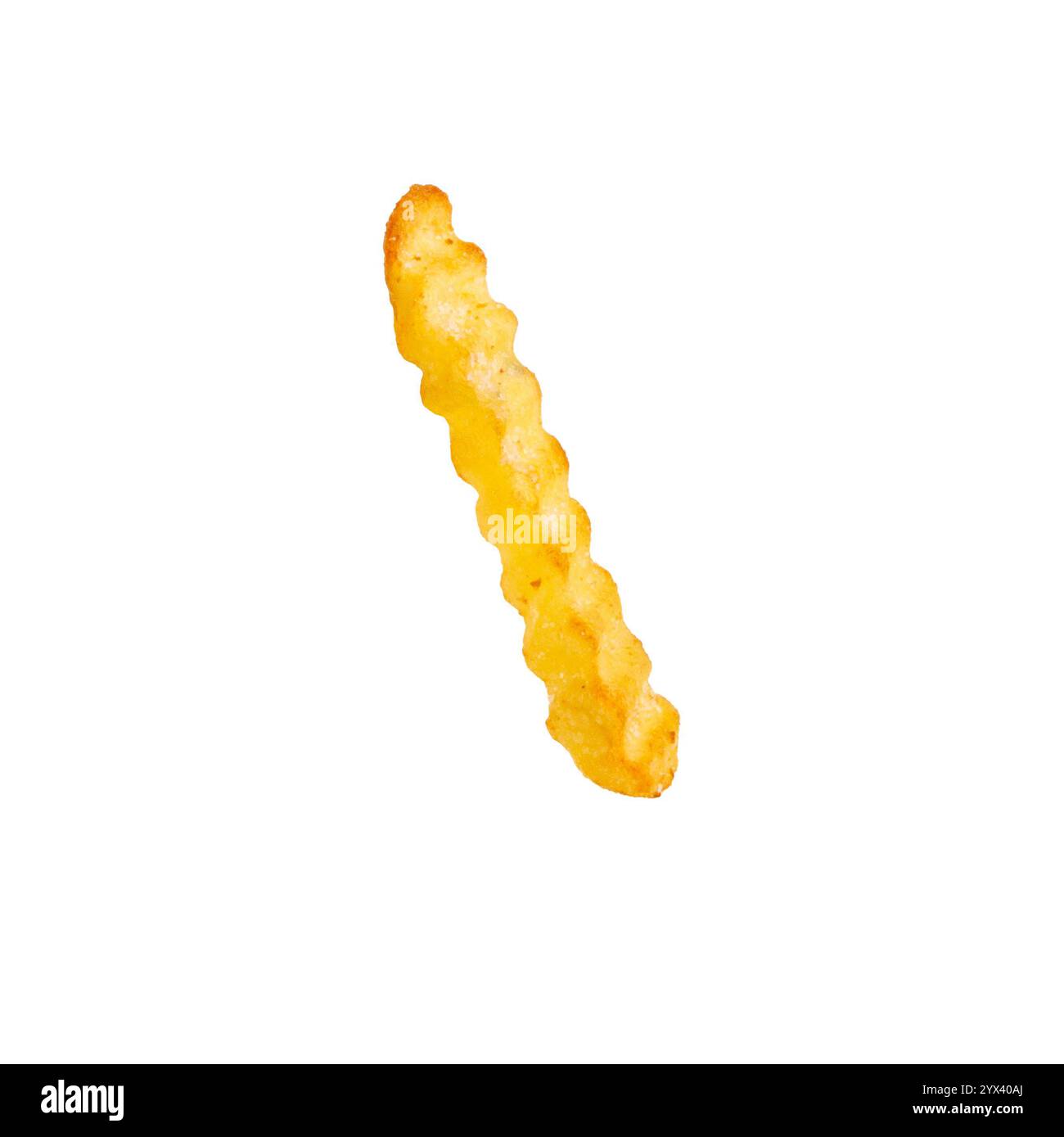 One French fries ribbed on empty background Stock Photo - Alamy