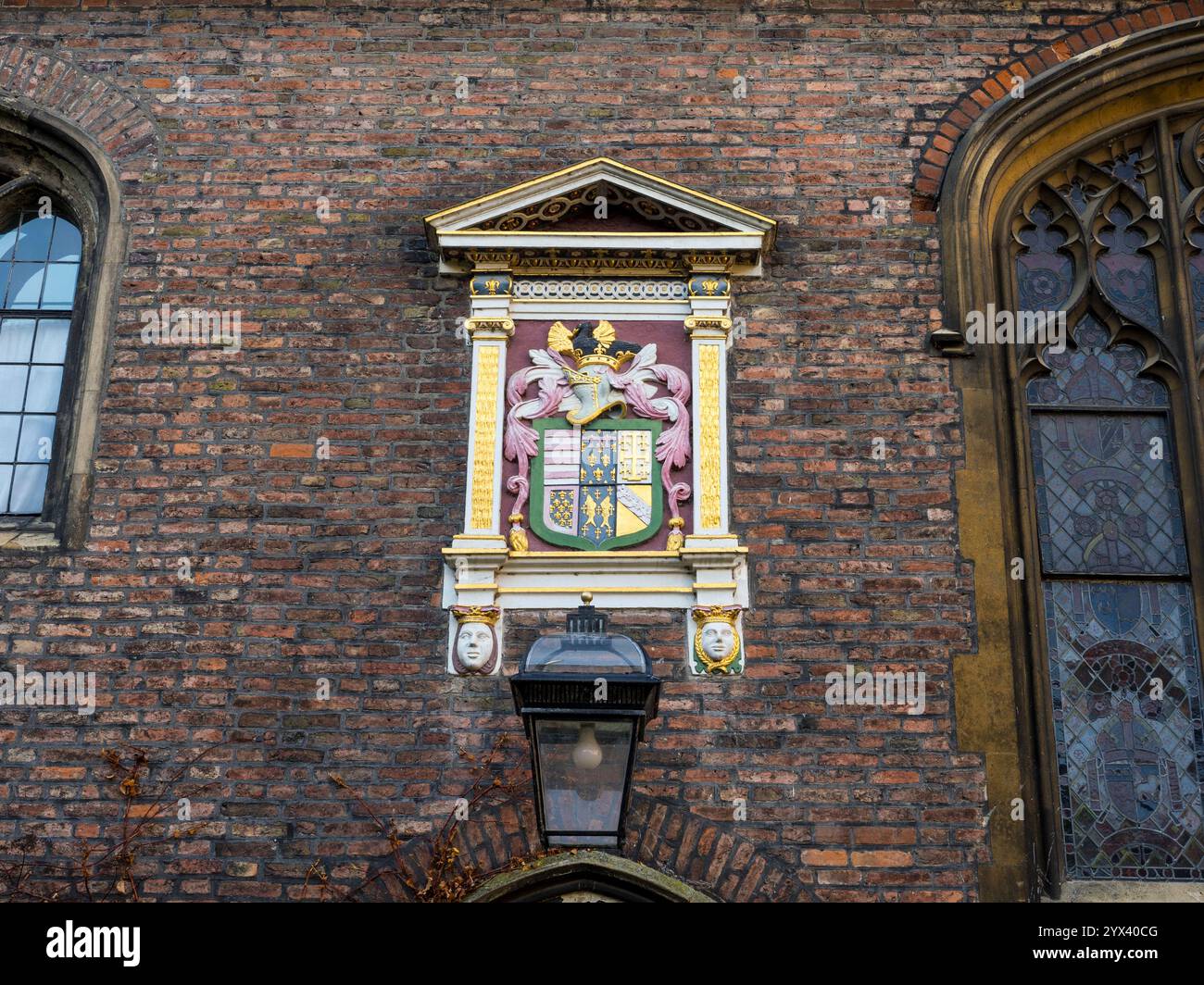 Coat of arms queens college cambridge hi-res stock photography and ...