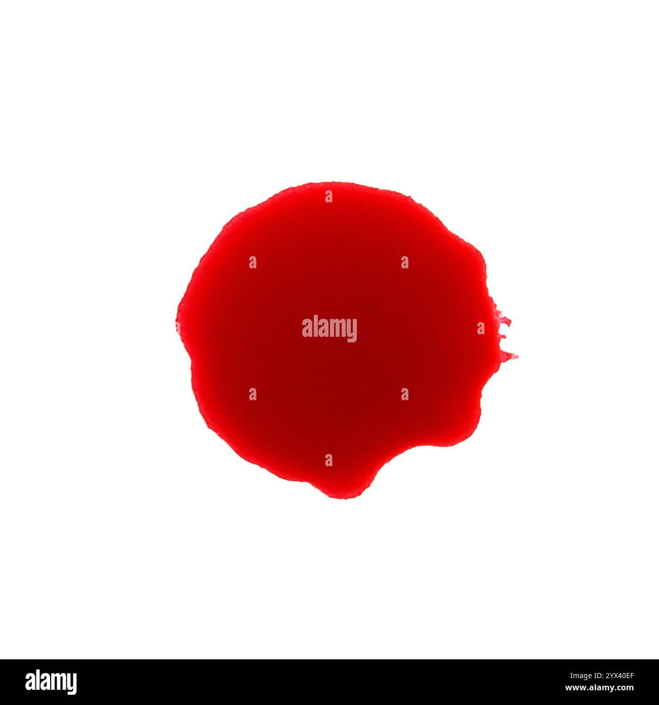 Blood drop or stain on isolated blank background Stock Photo - Alamy