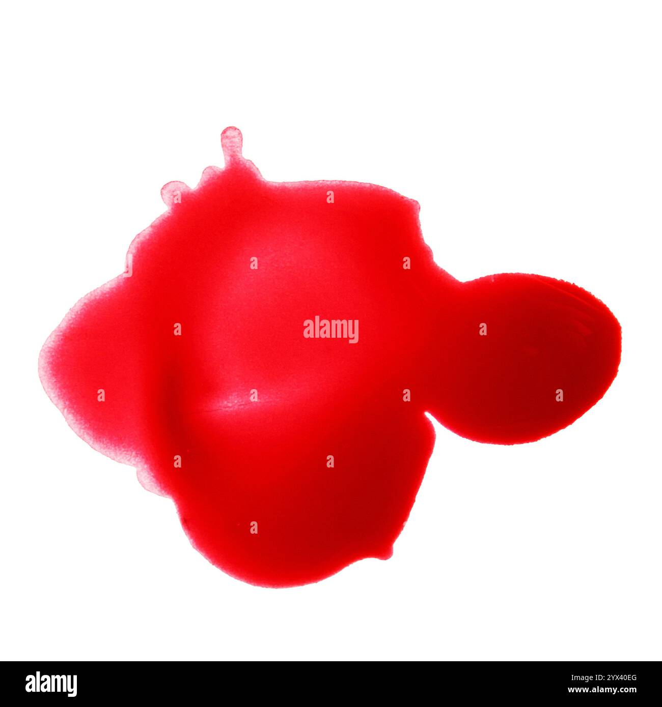 Blood drop or stain on isolated blank background Stock Photo - Alamy