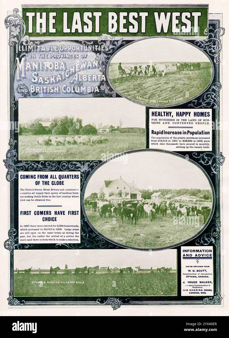 1907 Canadian Last Best West Ad Advertisement of the Canadian ...