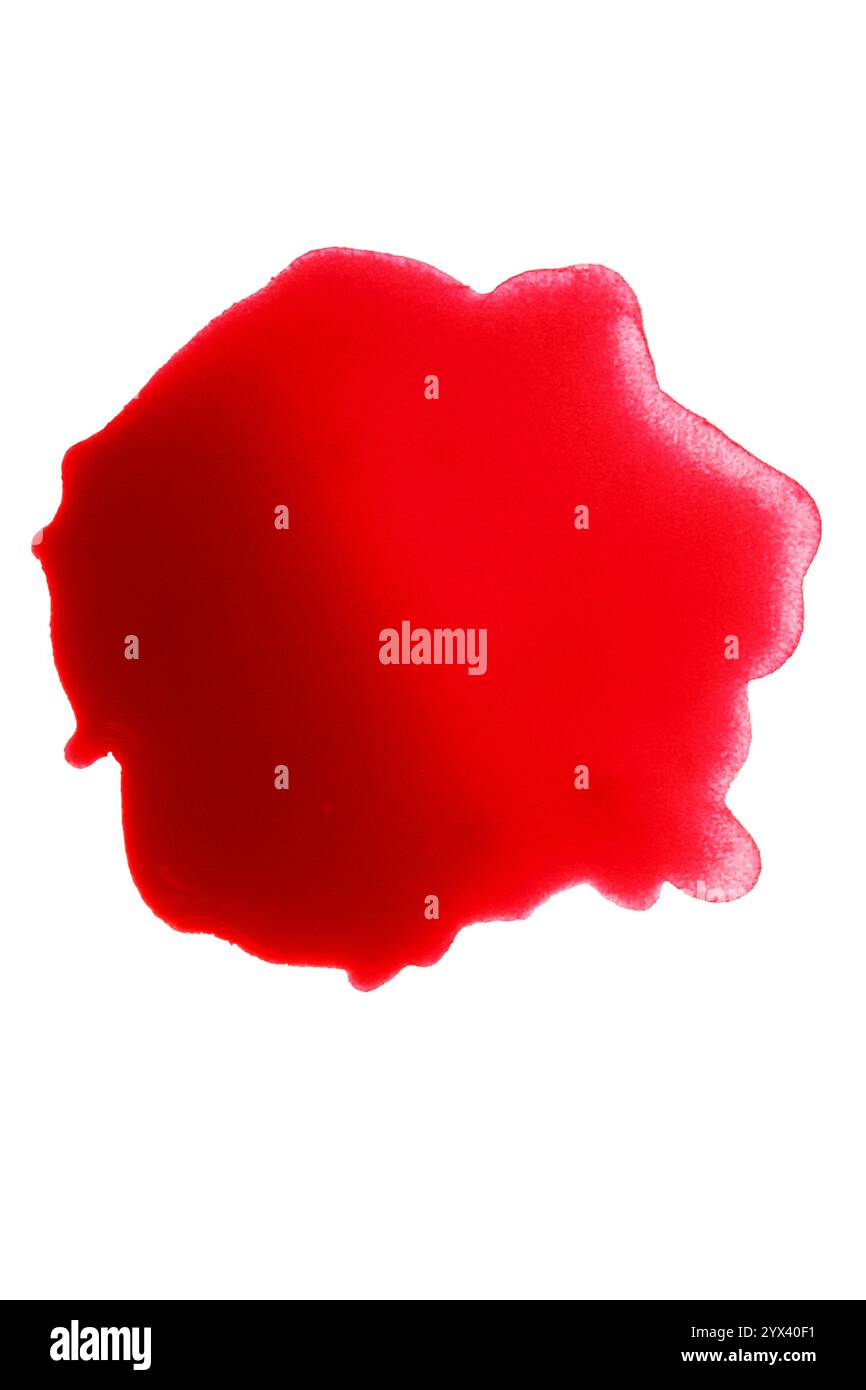 Blood drop or stain on isolated blank background Stock Photo - Alamy