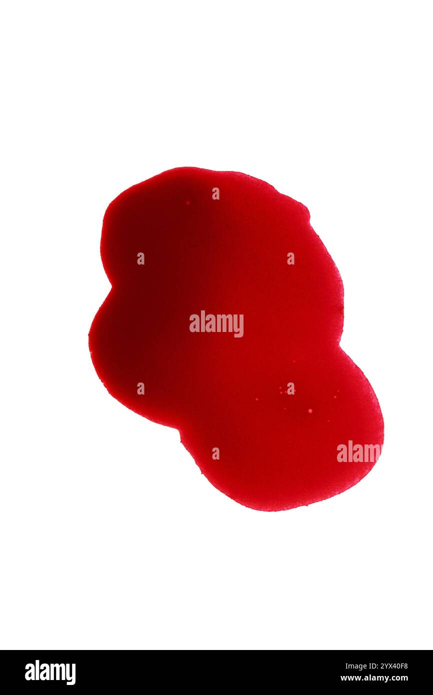 Blood drop or stain on isolated blank background Stock Photo - Alamy
