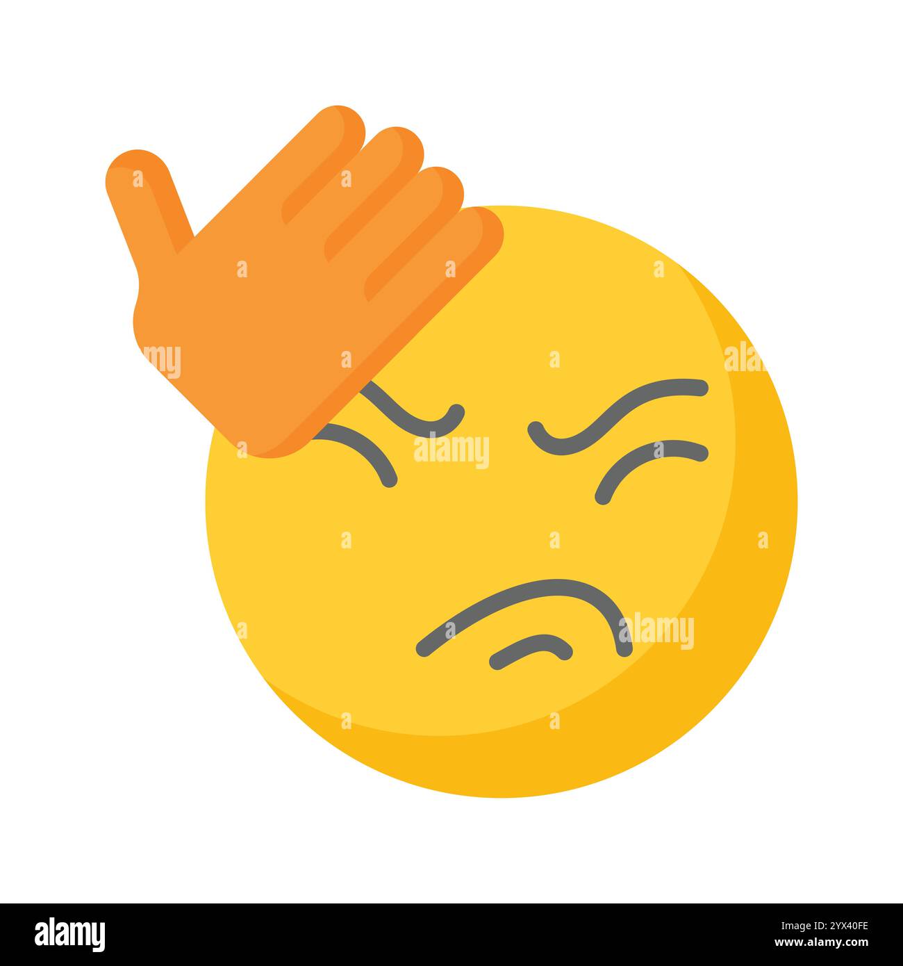 Get this creative icon of frustrated emoji, ready to use vector Stock ...
