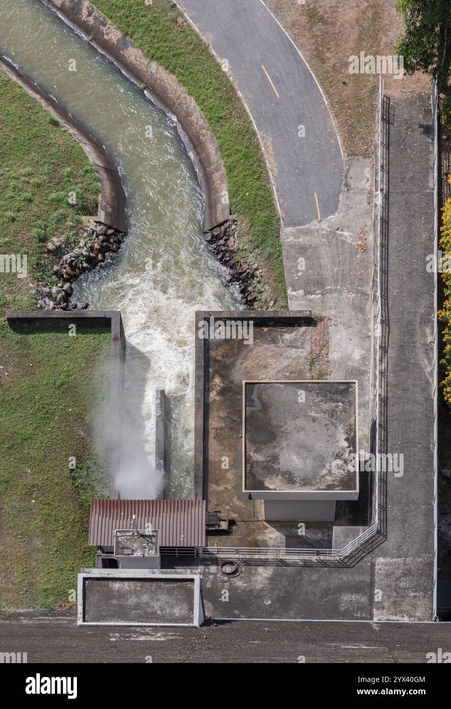 Nakhon Nayok, Thailand - 07 Dec, 2024 - Bird's eye view of Drainage ...