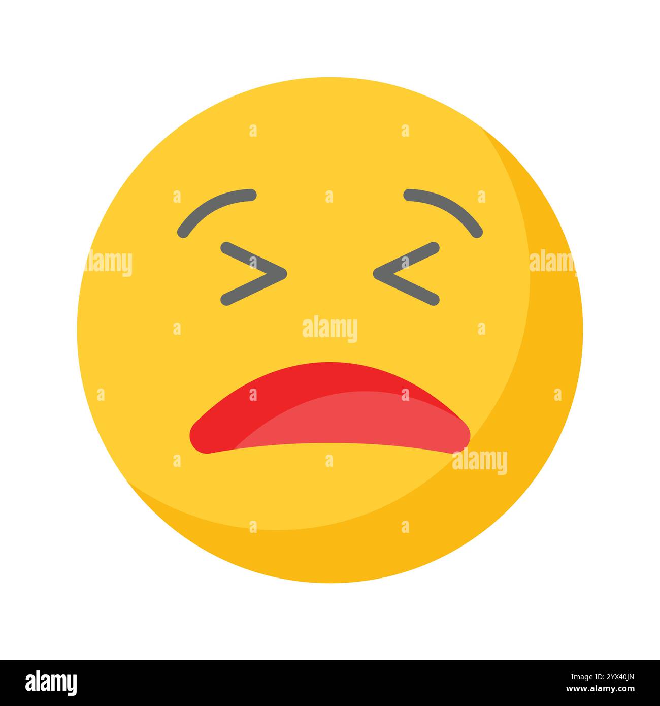Painful expression, trendy icon of pain emoji, editable vector Stock ...