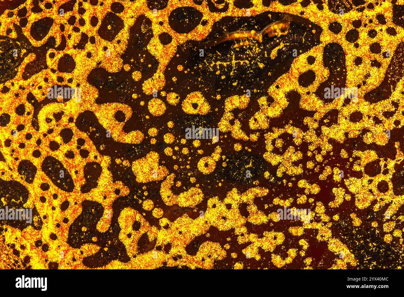 Abstract gold background, gold drops on black background, gold ...