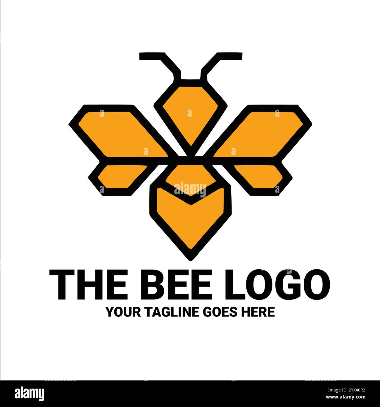 Bee logo hi-res stock photography and images - Alamy