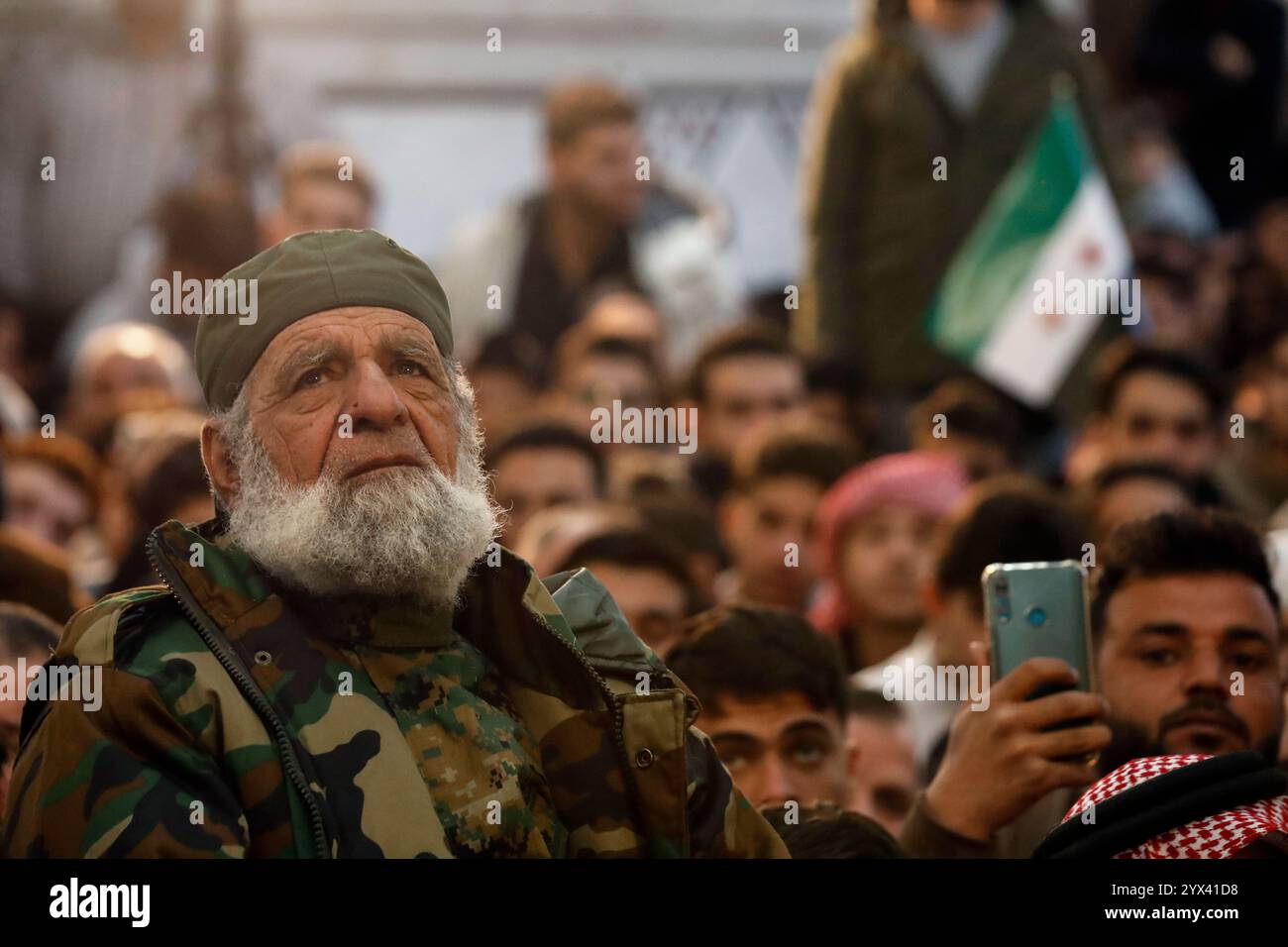 Syrians attend Friday prayers inside the 7th century Umayyad Mosque in ...