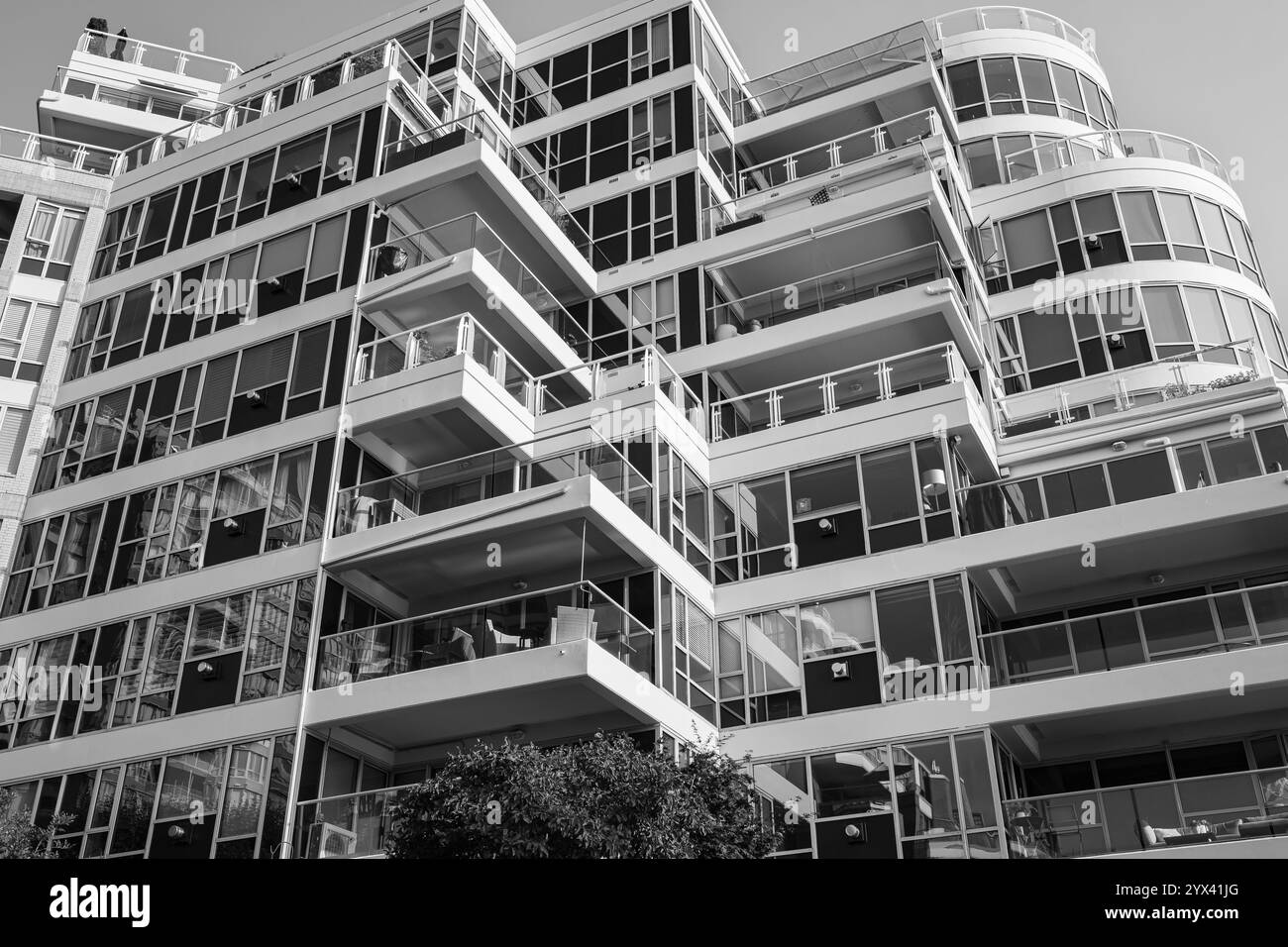 Contemporary building facade, modern architectural design in an urban ...