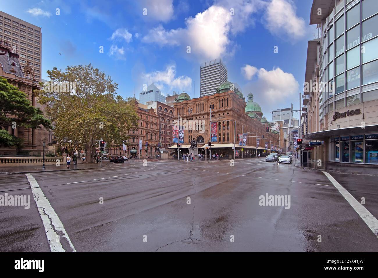 Intersection view with Queen Victoria Building, showcasing its ornate ...