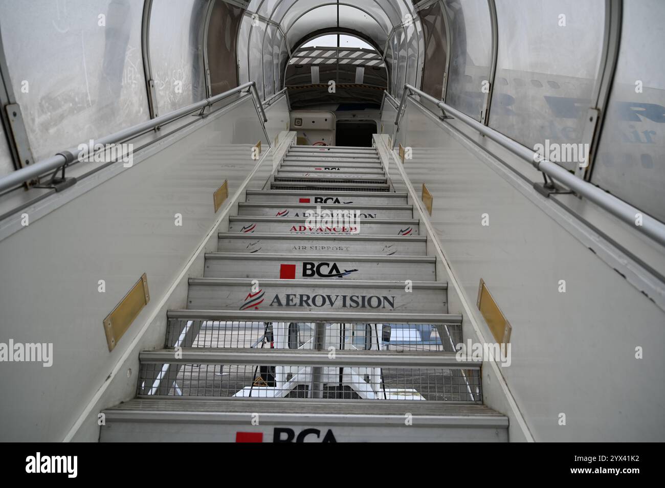 Aircraft steps at the Musée de l'Air et de l'Espace Stock Photo - Alamy