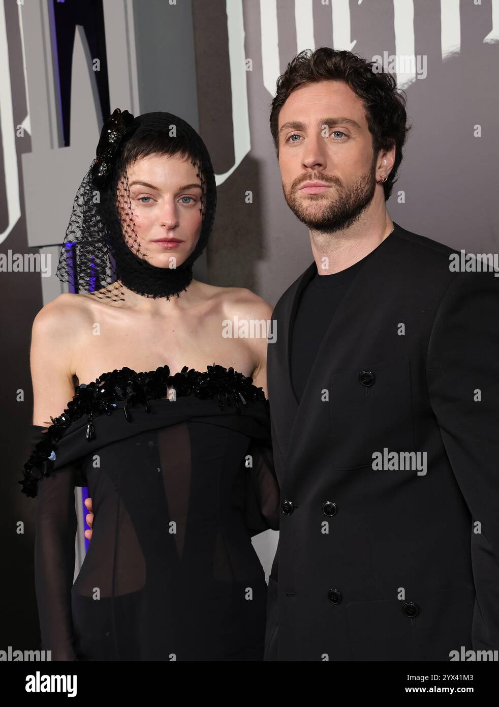 Los Angeles, Ca. 12th Dec, 2024. Emma Corrin, Aaron Taylor-Johnson at ...