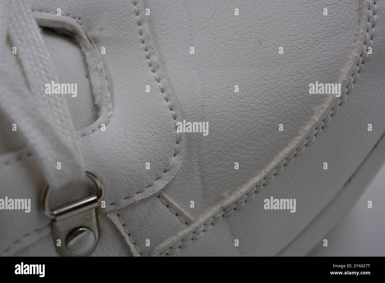 Fabric background, material made of white leatherette, plastic, rubber ...