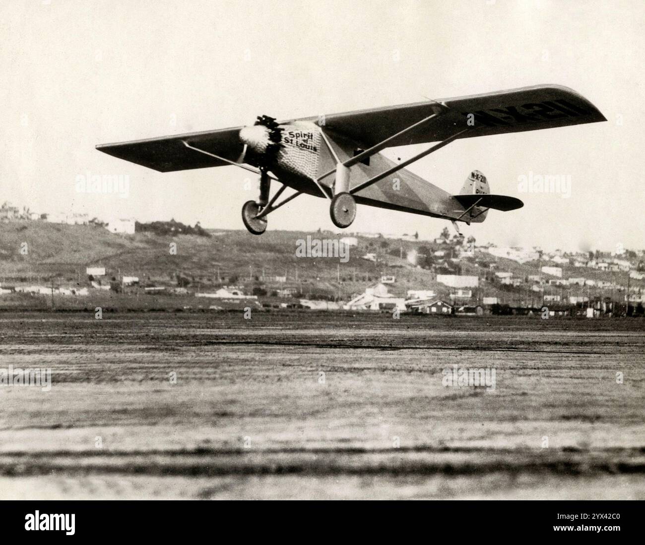 'Spirit of St. Louis', the plane in which Charles Lindbergh made a solo ...