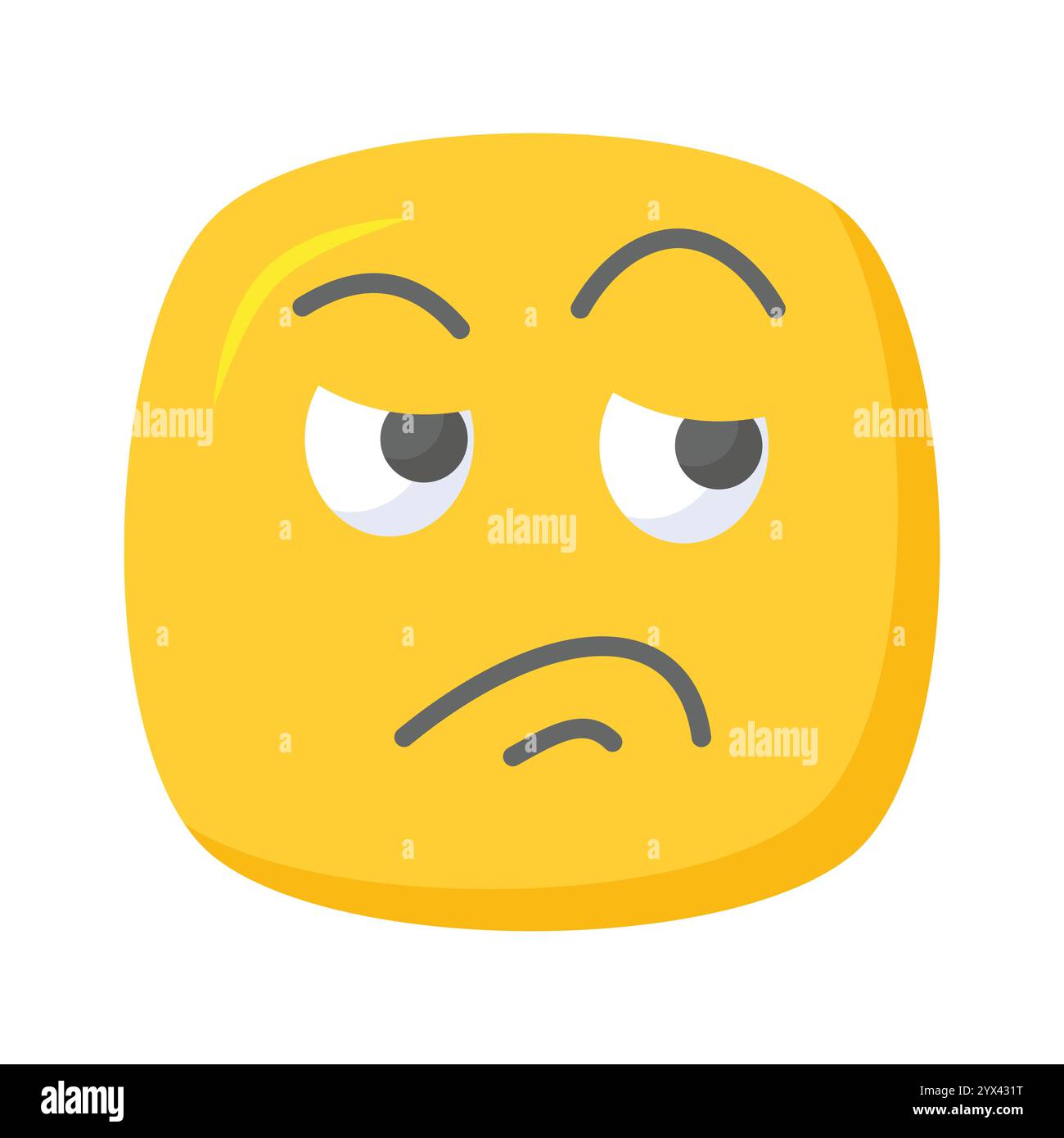 Pixel perfect icon of jealous emoji, isolated on white background Stock ...