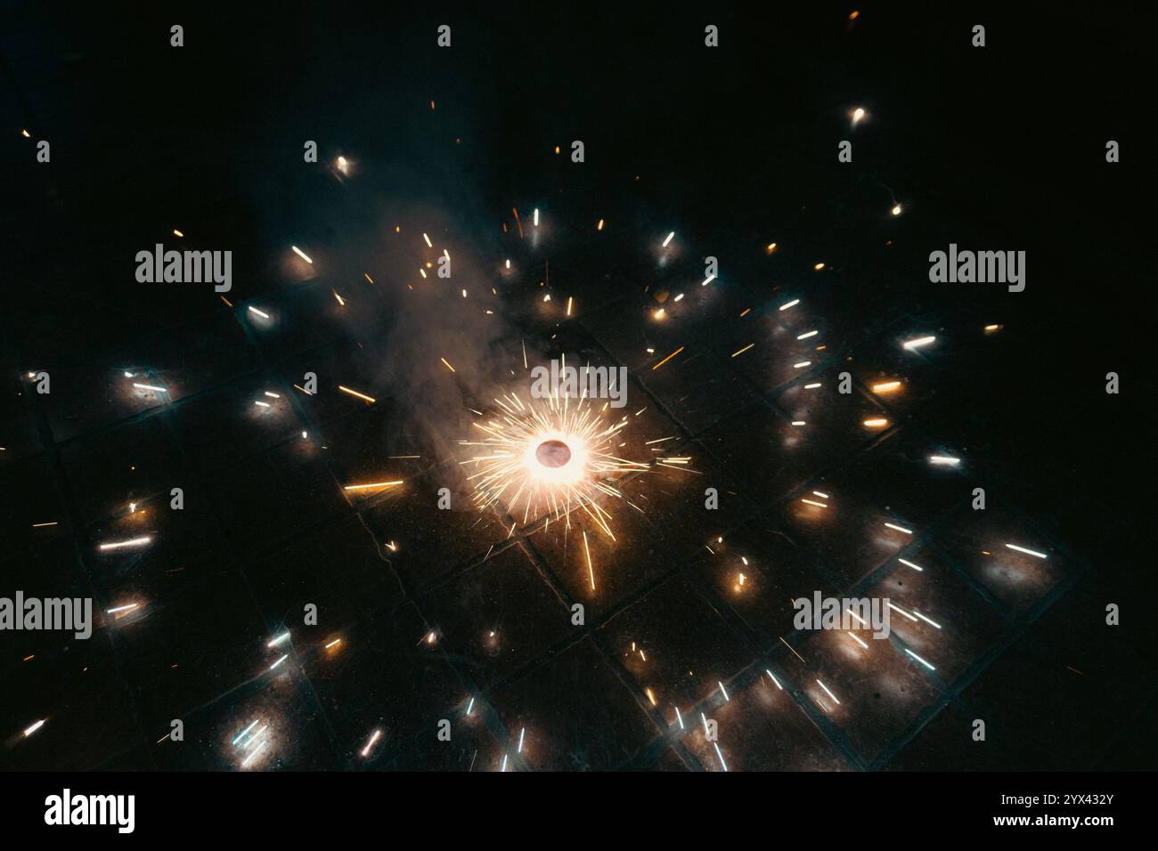 Capture the dazzling spectacle of Diwali firecrackers, including ground ...