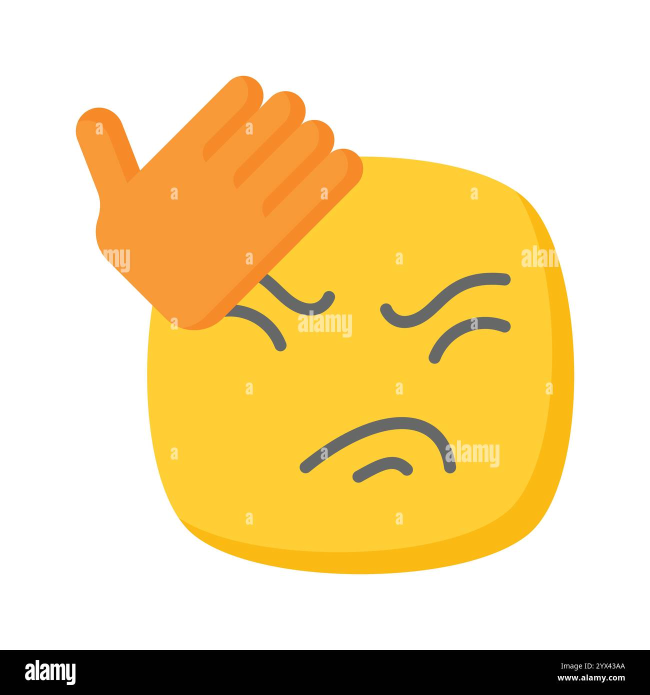 Get this creative icon of frustrated emoji, ready to use vector Stock ...