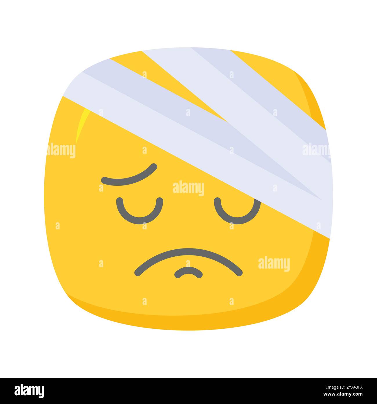An amazing icon of pain emoji, injured, sad, expressions vector Stock ...