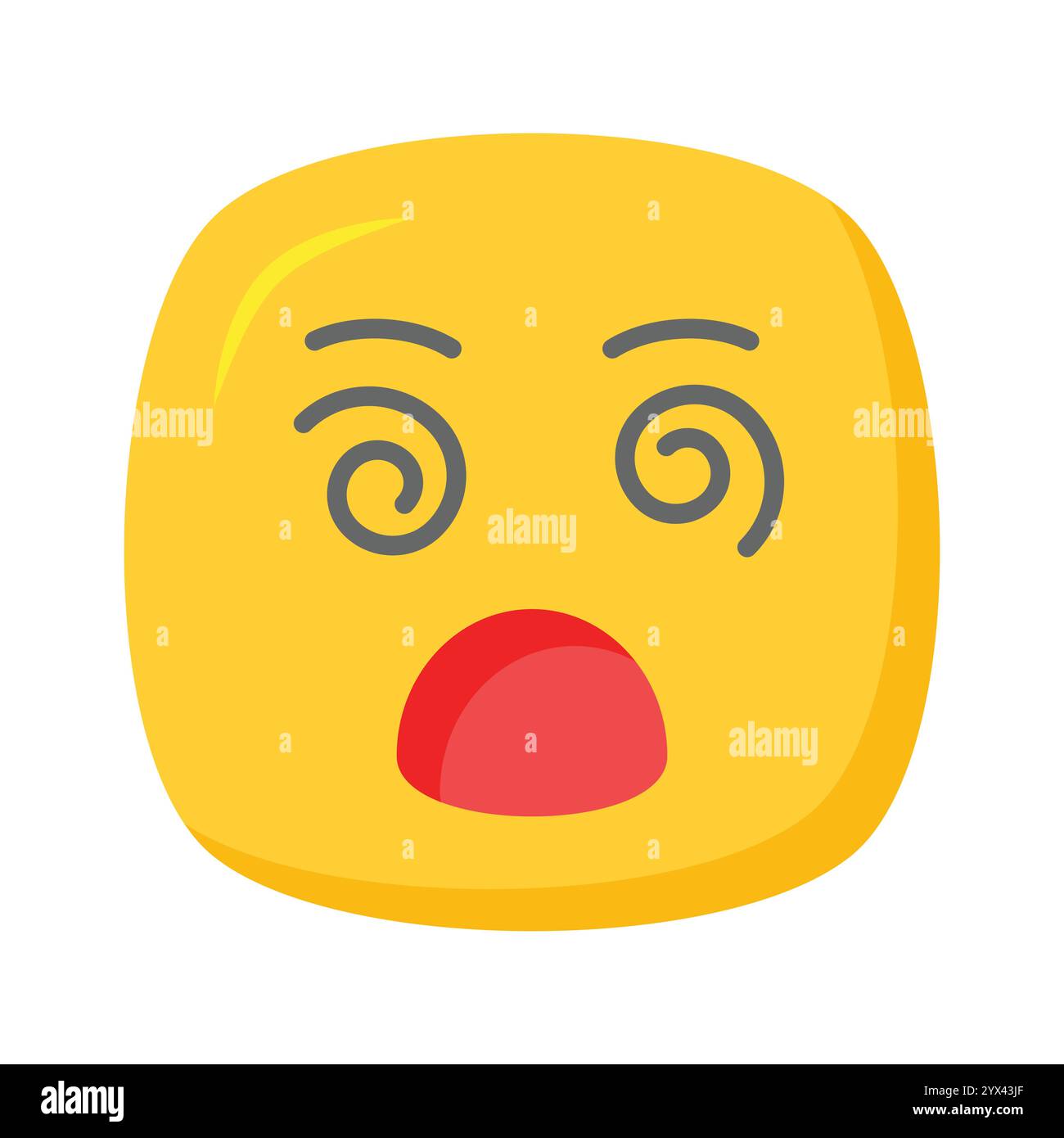 Dizzy emoji icon, dizziness expression vector design Stock Vector Image ...