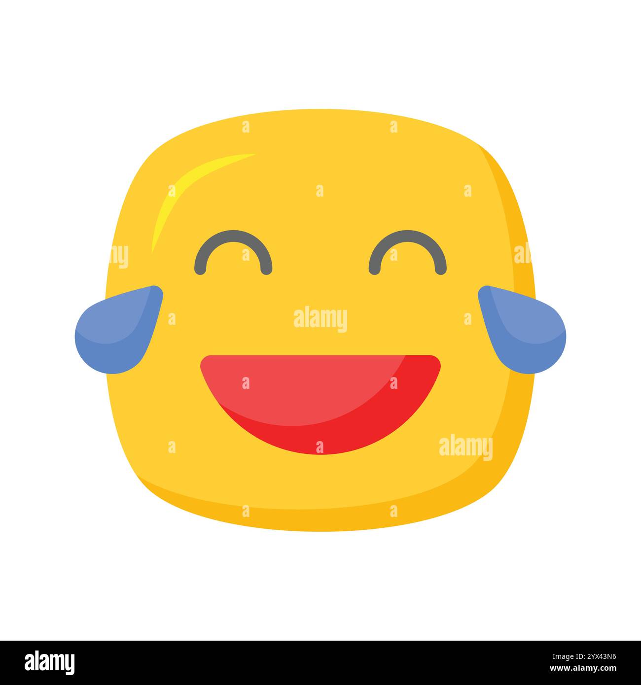An edible icon of laughing emoji, easy to use and download Stock Vector ...