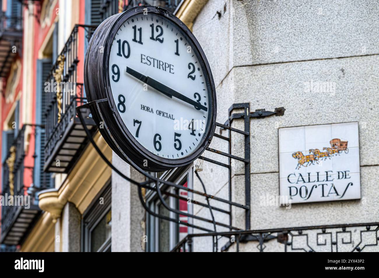 Madrid, Spain - October 14, 2024: Clock of the brand. Estirpe in the ...