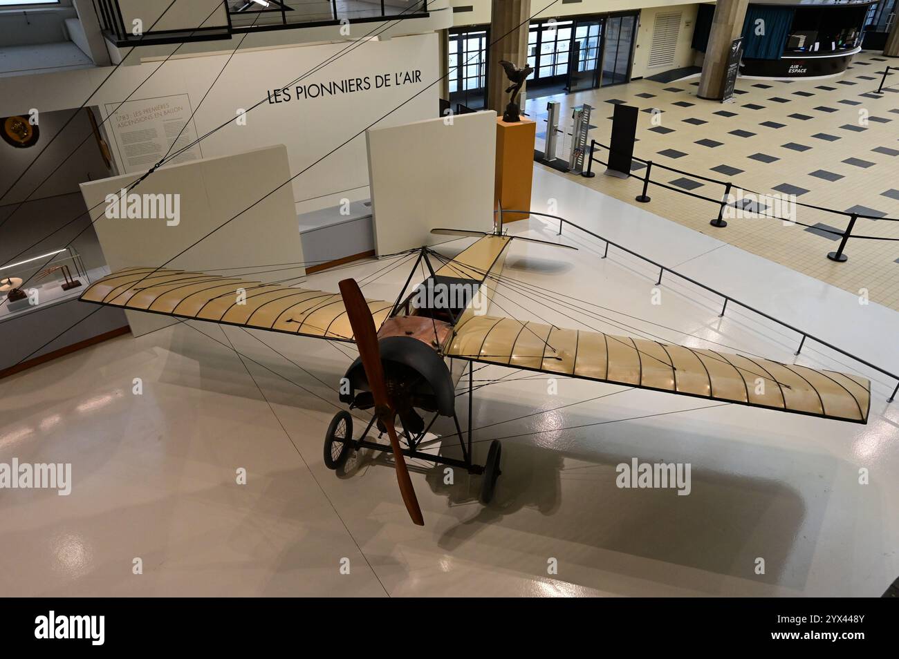 Morane-Saulnier G replica at the Musée de l'Air et de l'Espace Stock ...