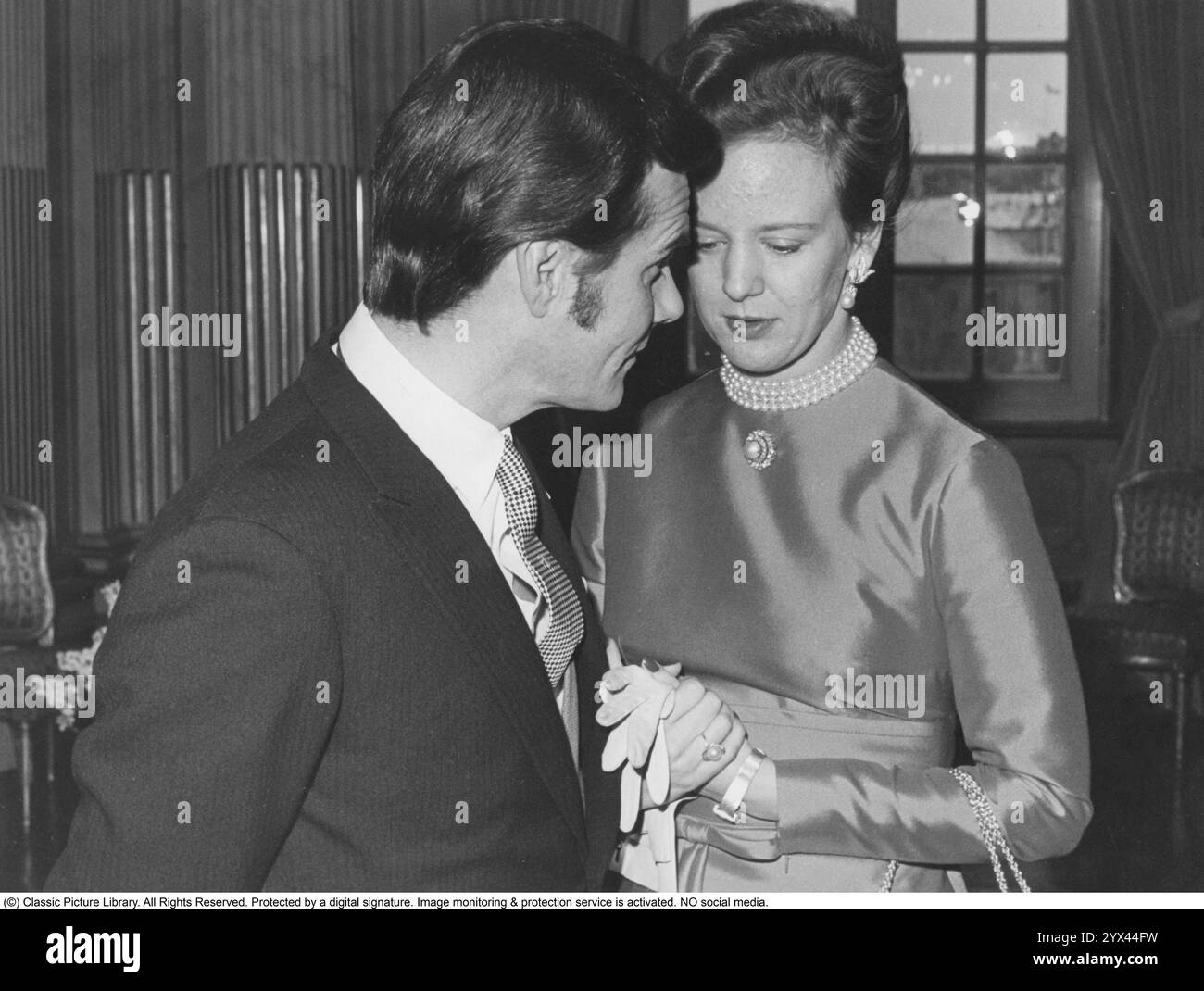 Margrethe II of Denmark. Pictured with Henri de Laborde de Monpezat ...