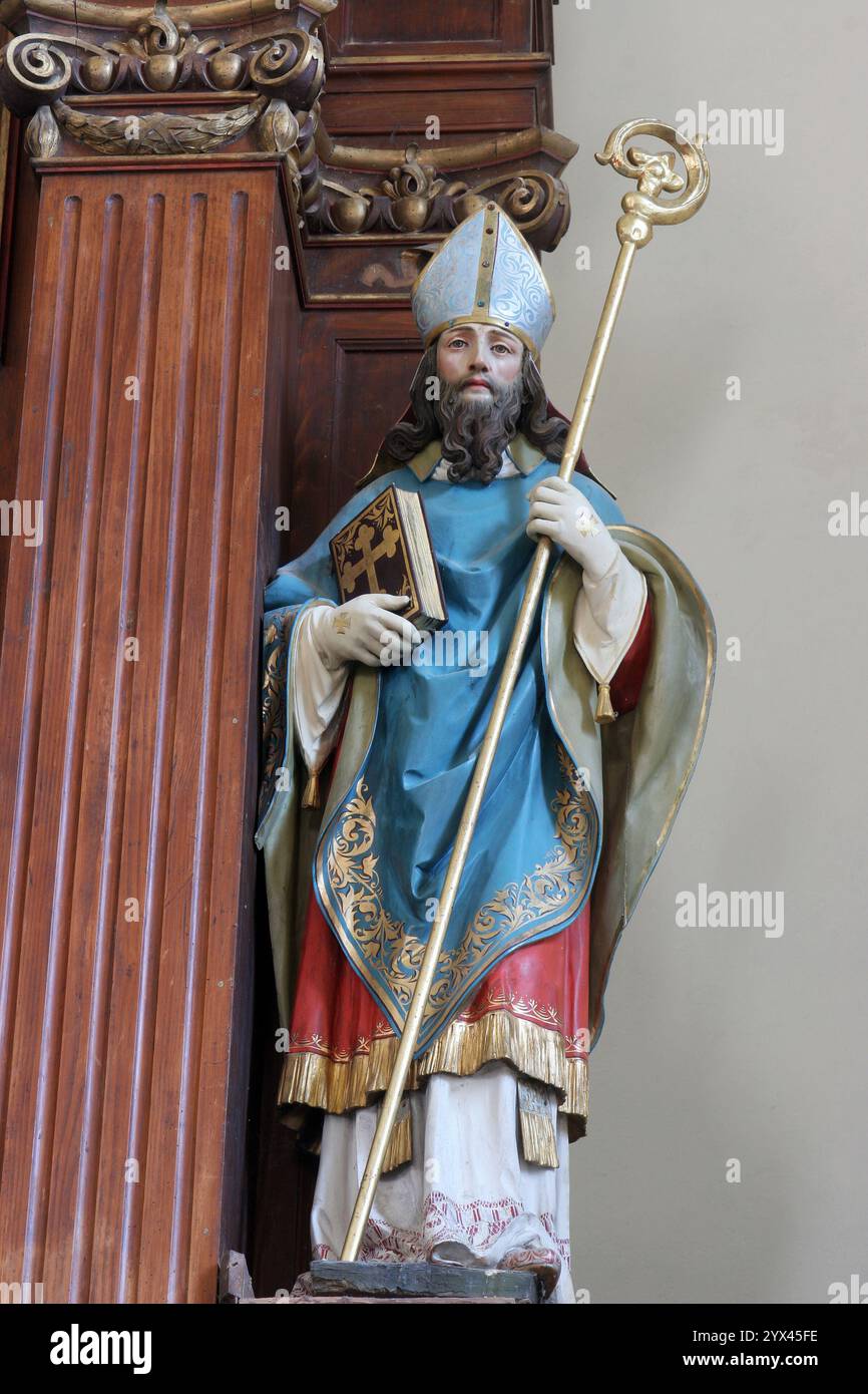 Saint Methodius, statue on the main altar in the Church of Saint Mary ...
