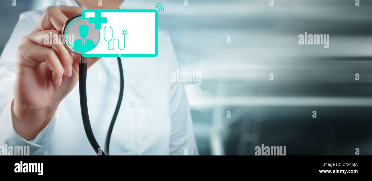 female doctor delivering telemedicine consultation to a patient ...